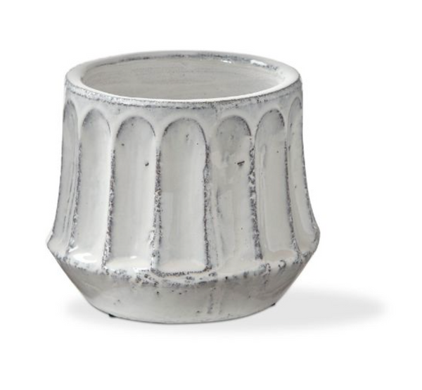 Fluted Planter, Natural White | Furnish
